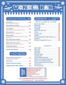 Menu – The Wonder Bar